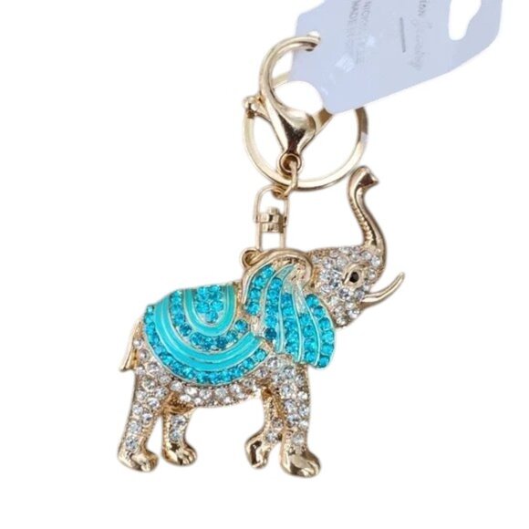 Bags | Blue Elephant Bag Charm | Poshmark